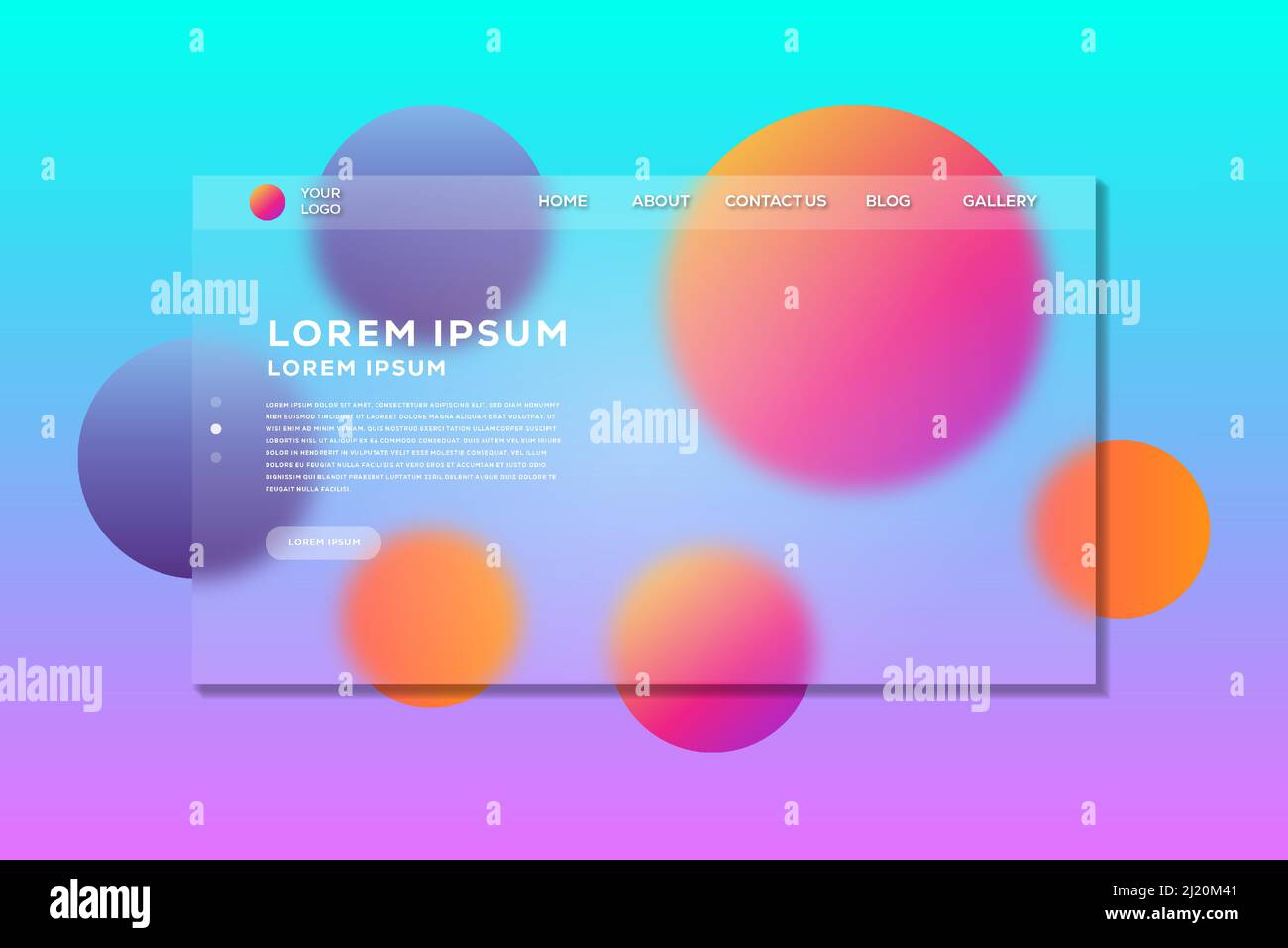 landing page glass morphism illustration Stock Vector Image & Art - Alamy