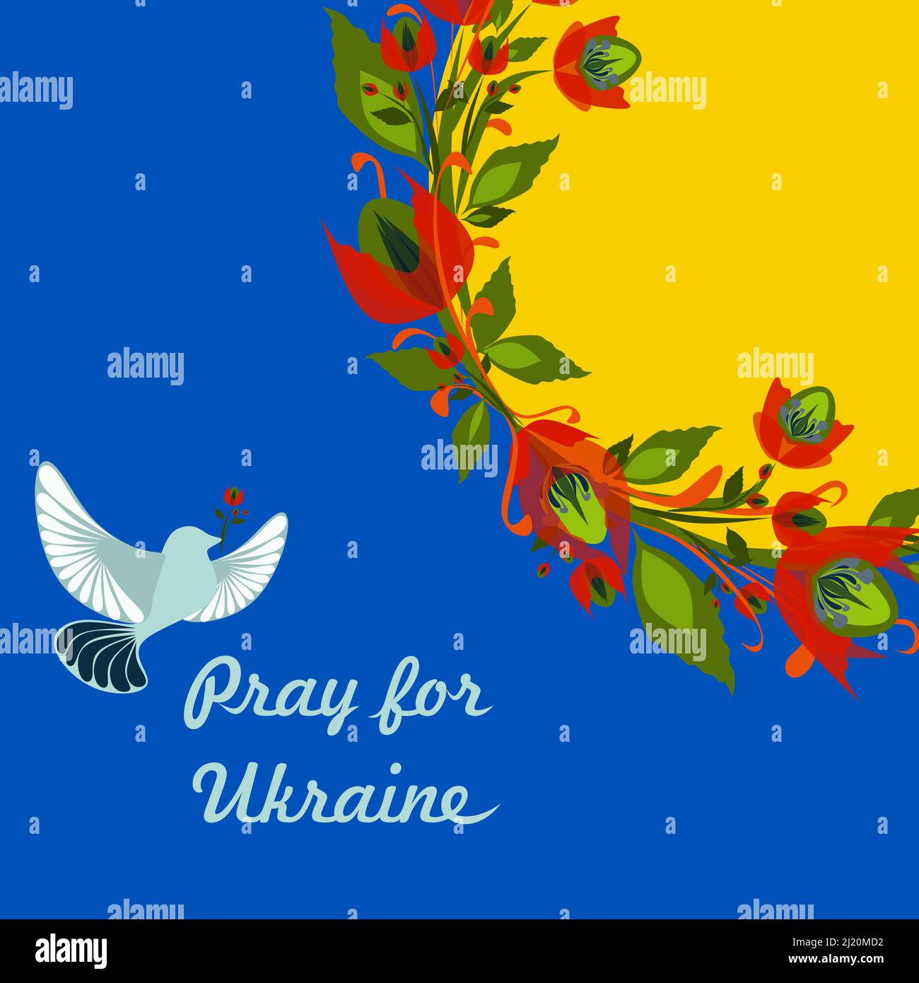 National Ukrainian flag. Concept symbol of help support and no war in ...