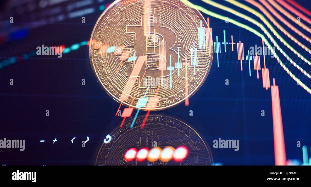 Chart shows a strong increase in the price of bitcoin. Investing in ...