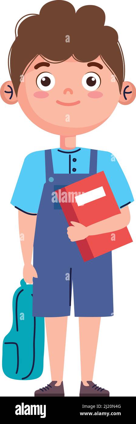 student boy with book Stock Vector Image & Art - Alamy