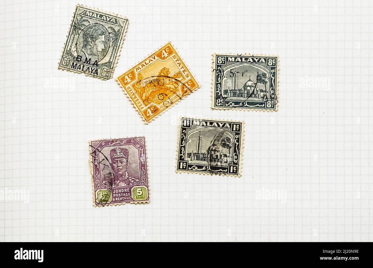 Malaysian postage stamp hi-res stock photography and images - Alamy