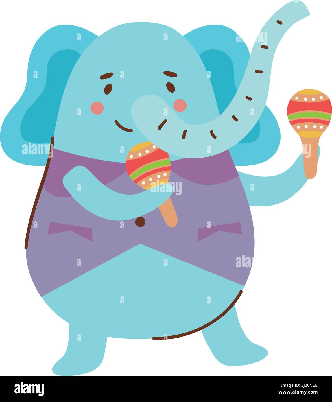 elephant playing maracas Stock Vector Image & Art - Alamy