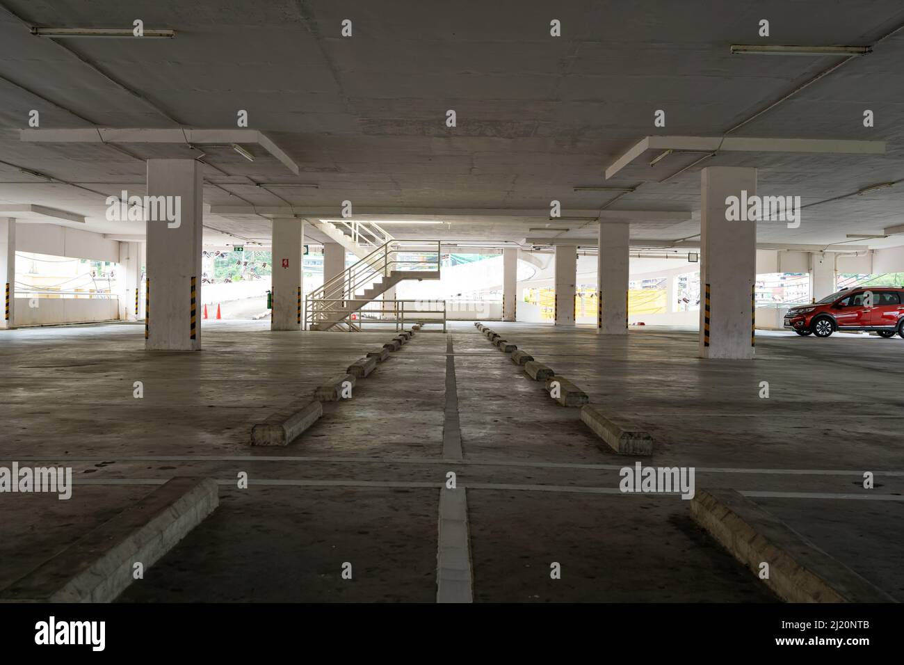 Parking garage department store interior Empty parking lot or garage ...