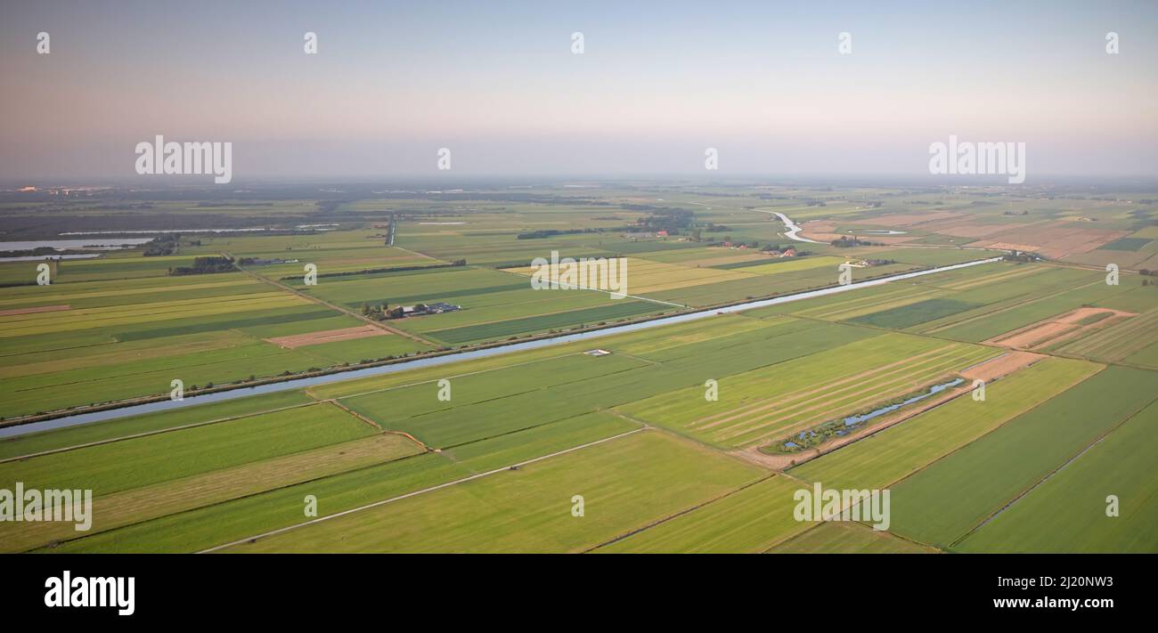 Agricultural landscape of Friesland, one of the northern provinces of ...