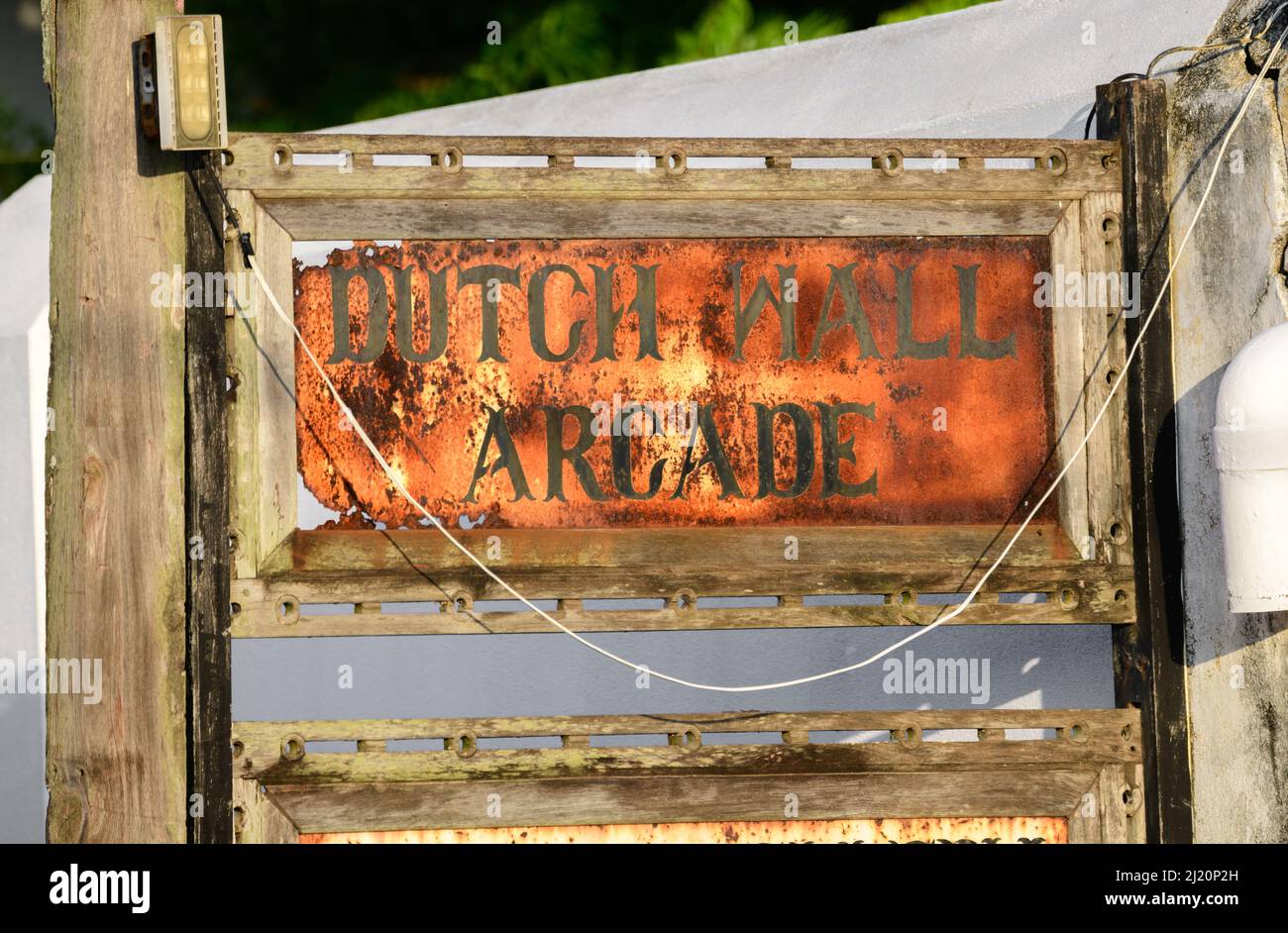Rustic old name board close-up shot Stock Photo - Alamy