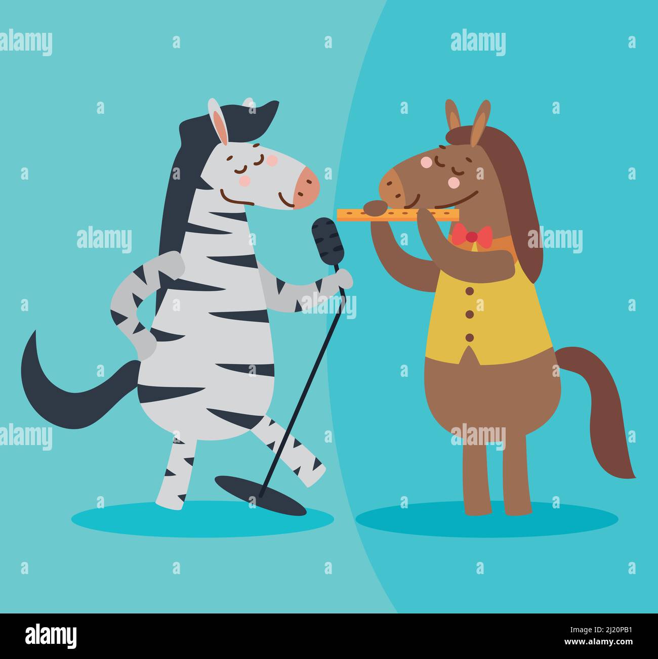 zebra and horse musicians Stock Vector Image & Art - Alamy