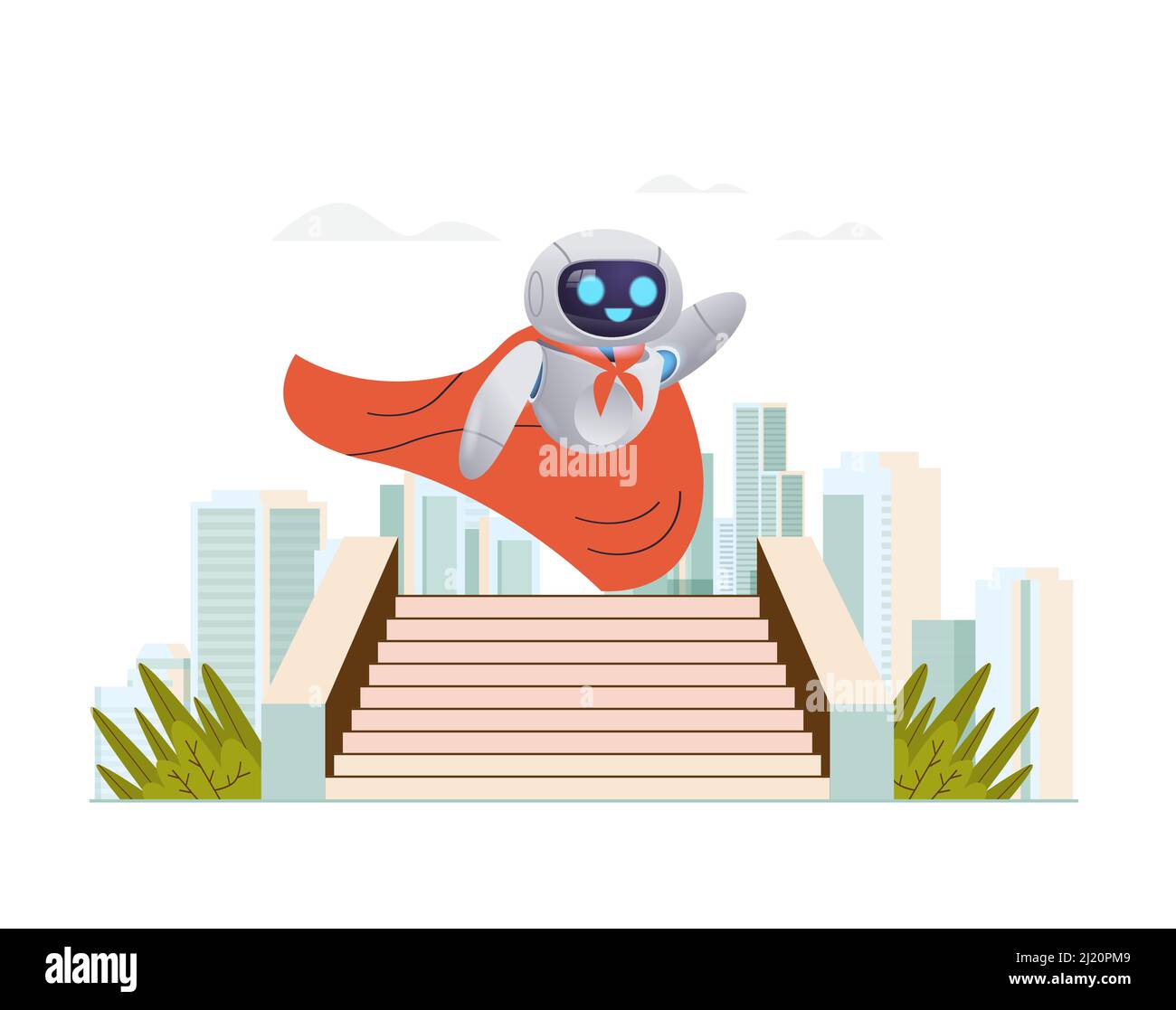 robot wearing super hero cape successful business plan opportunity ...