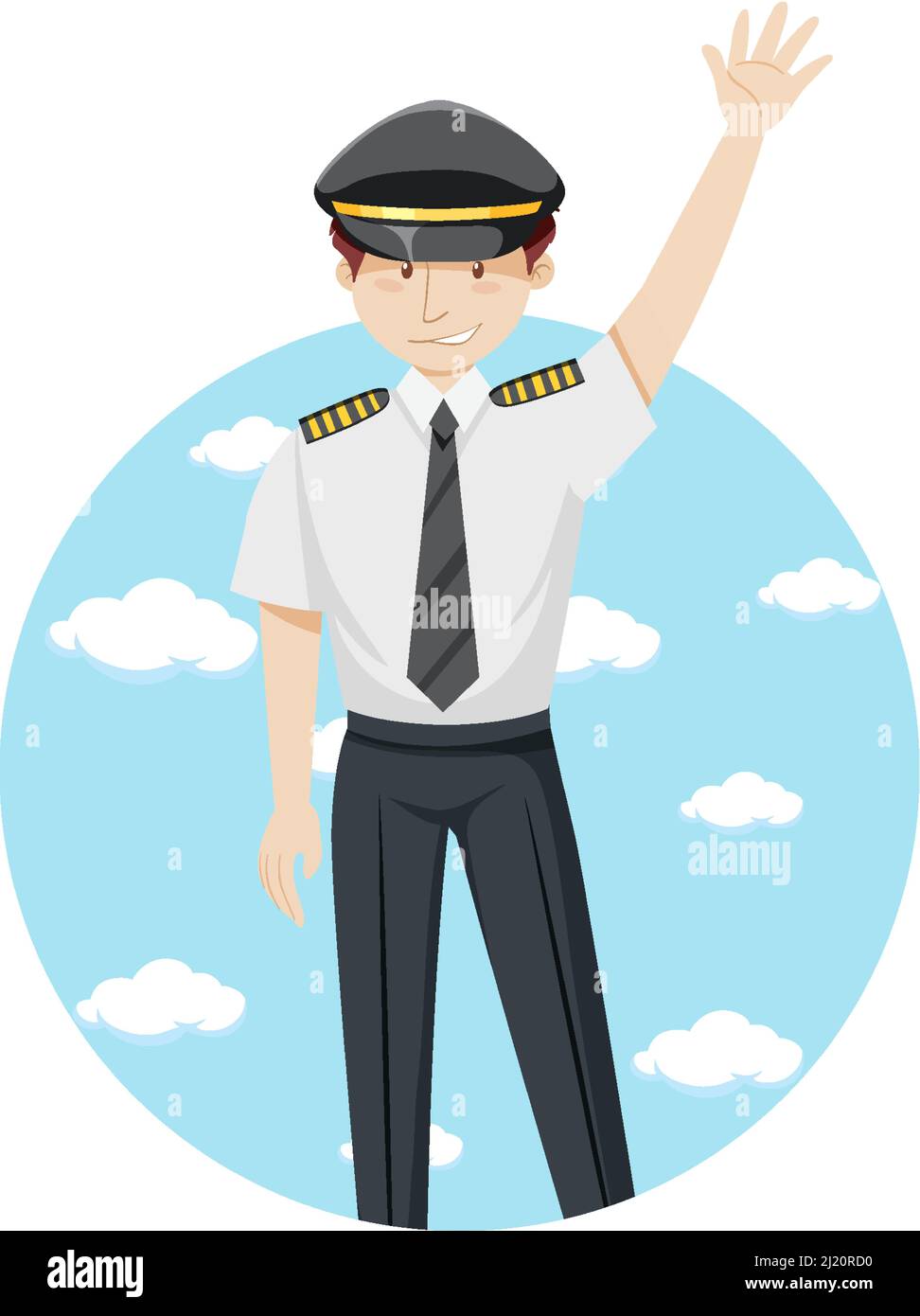 Happy pilot travel holiday theme illustration Stock Vector Image & Art ...
