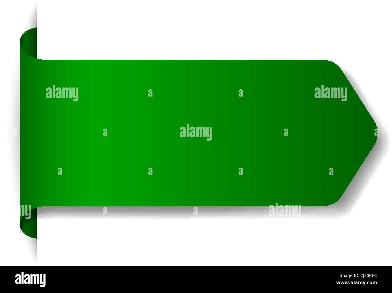 Green banner design on white background illustration Stock Vector Image ...