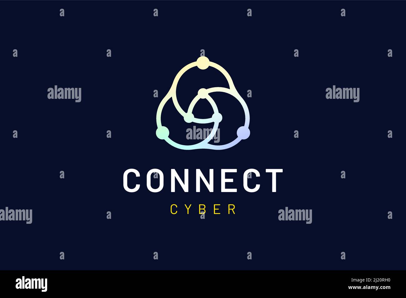 Abstract logo in modern shape representing connection or network ...