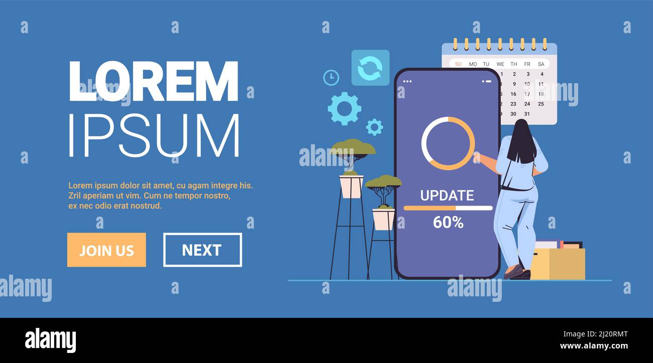 Girl install Stock Vector Images - Alamy