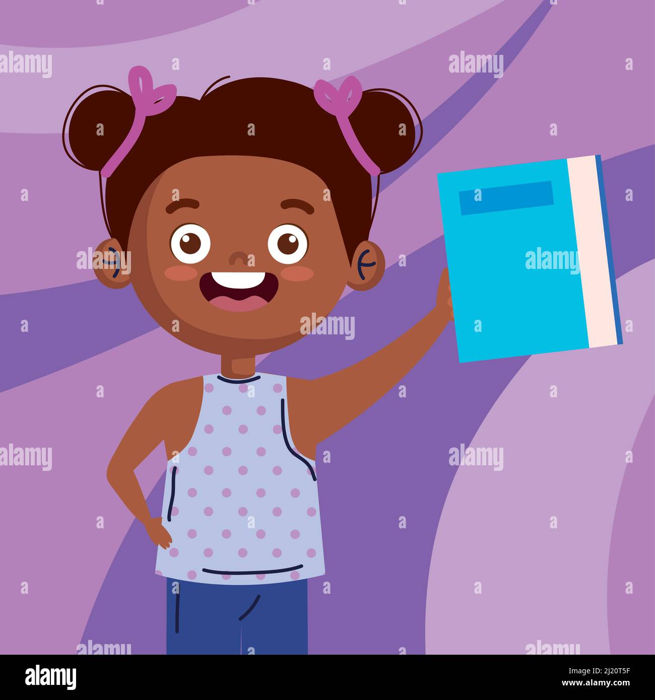 afro little student girl Stock Vector Image & Art - Alamy