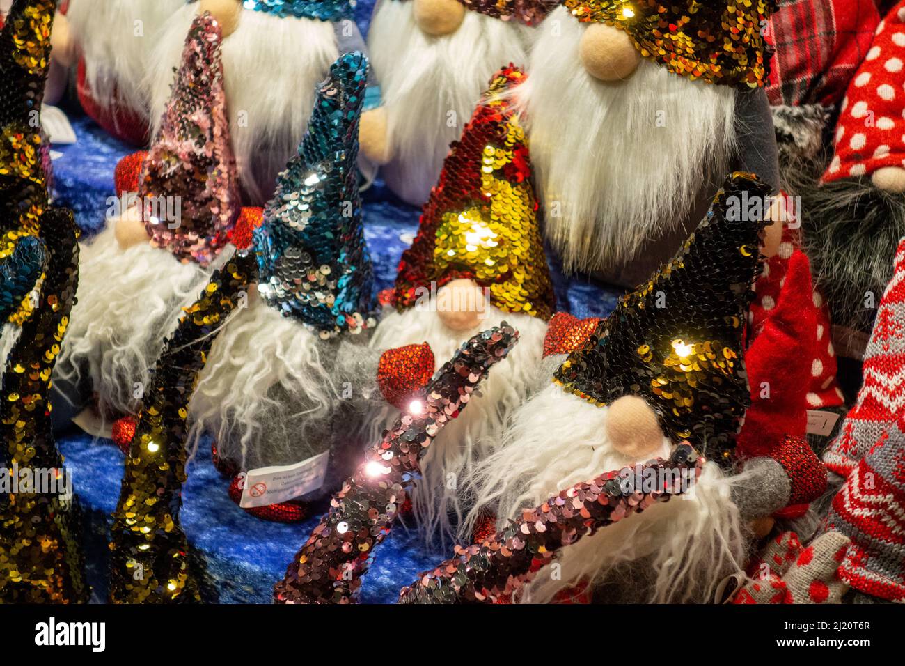 Gnomes for sale at one of the many Christmas Markets held each December ...