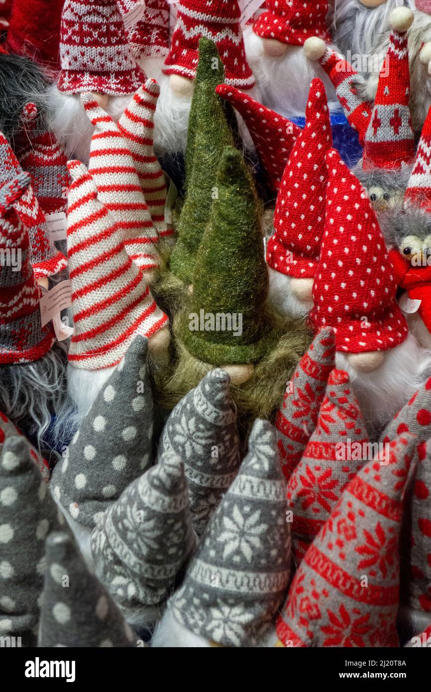 Gnomes for sale at one of the many Christmas Markets held each December ...