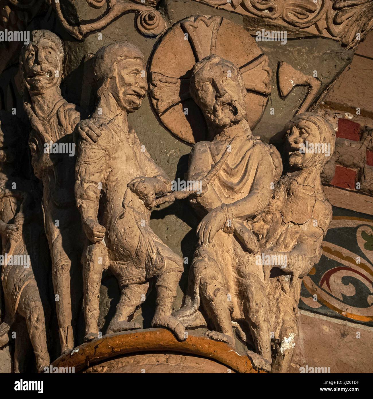 Jesus Christ, hands tied after his betrayal by Judas Iscariot and ...