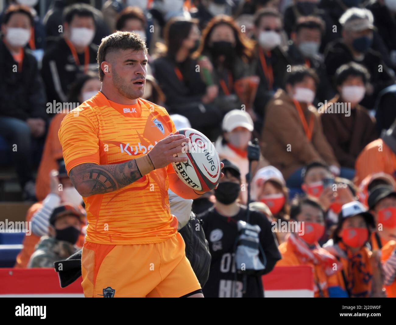 Malcolm Marx of Spears during the 2022 Japan Rugby League One match ...