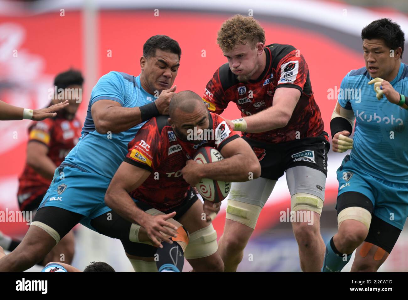 Michael Leitch and Warner Dearns of Brave Lupus during the 2022 Japan ...