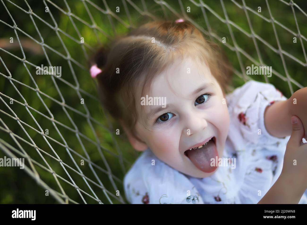 The family is resting in nature. Vacations in the fresh air. Weekend ...