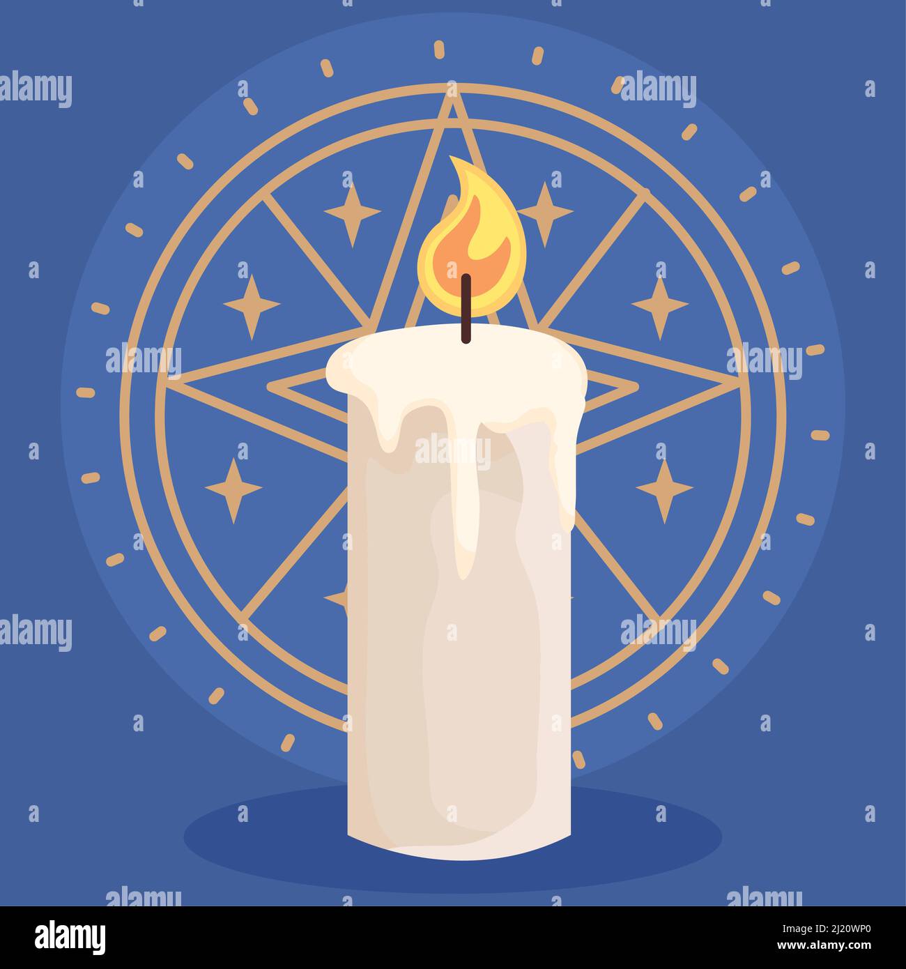 candle and magic symbol Stock Vector Image & Art - Alamy