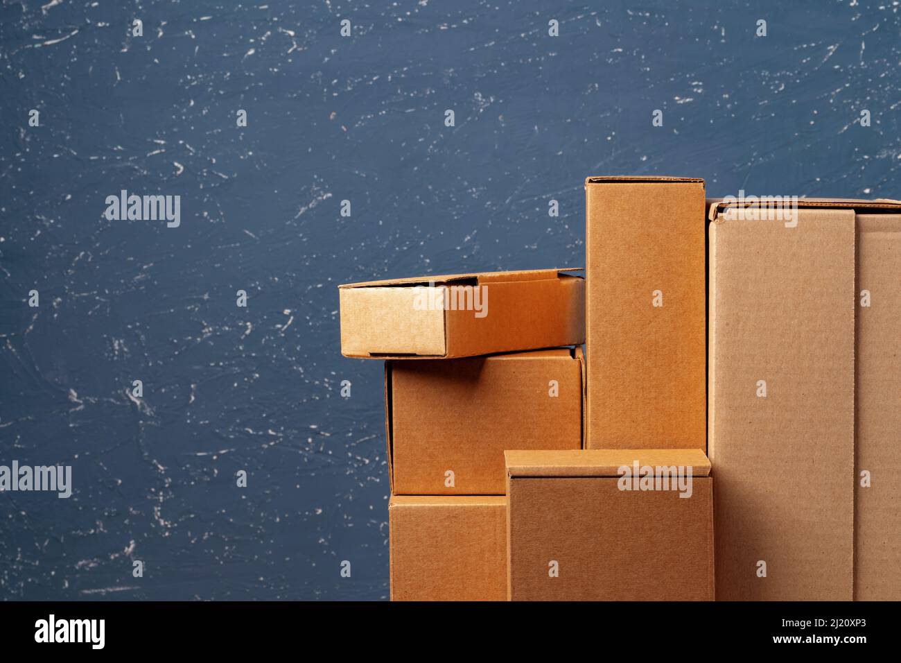 Stack cardboard gift boxes hi-res stock photography and images - Alamy