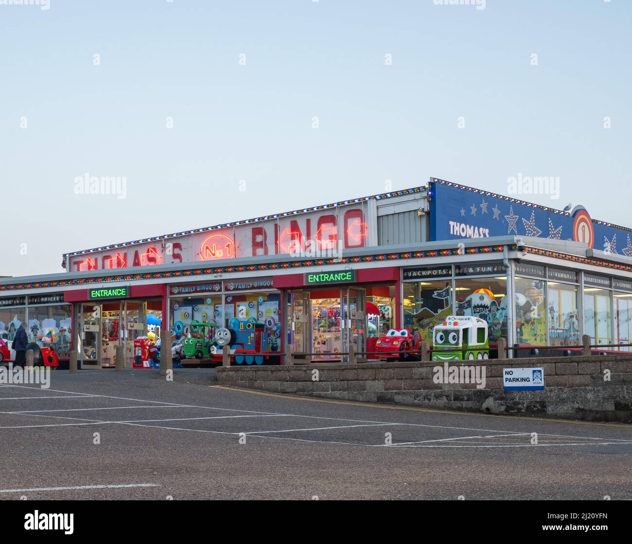 Thomas’s Bingo hall and amusement arcade in the seaside town of ...