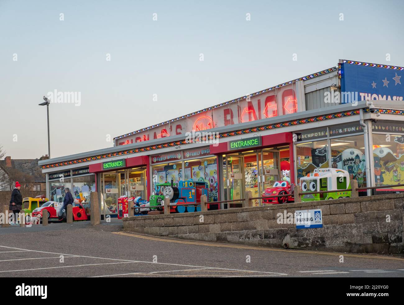 Thomas’s Bingo hall and amusement arcade in the seaside town of ...