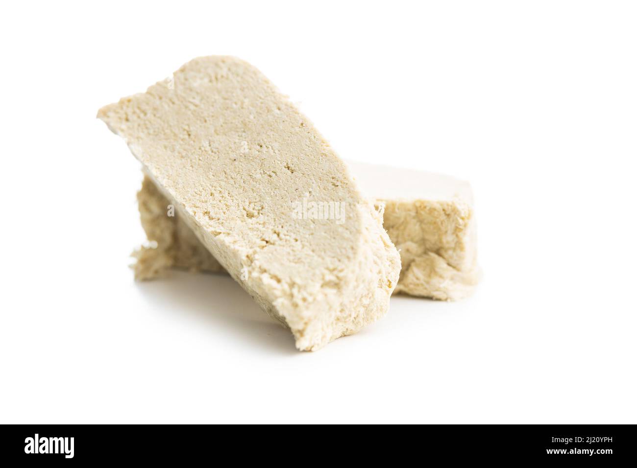 Sweet tahini halva. Turkish dessert isolated on white background Stock ...