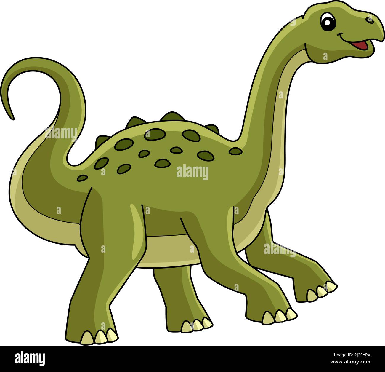 Neuquensaurus Dinosaur Cartoon Colored Clipart Stock Vector Image & Art ...