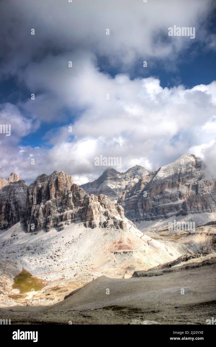 View on the mountain group of the Tofane Dolomites UNESCO World ...