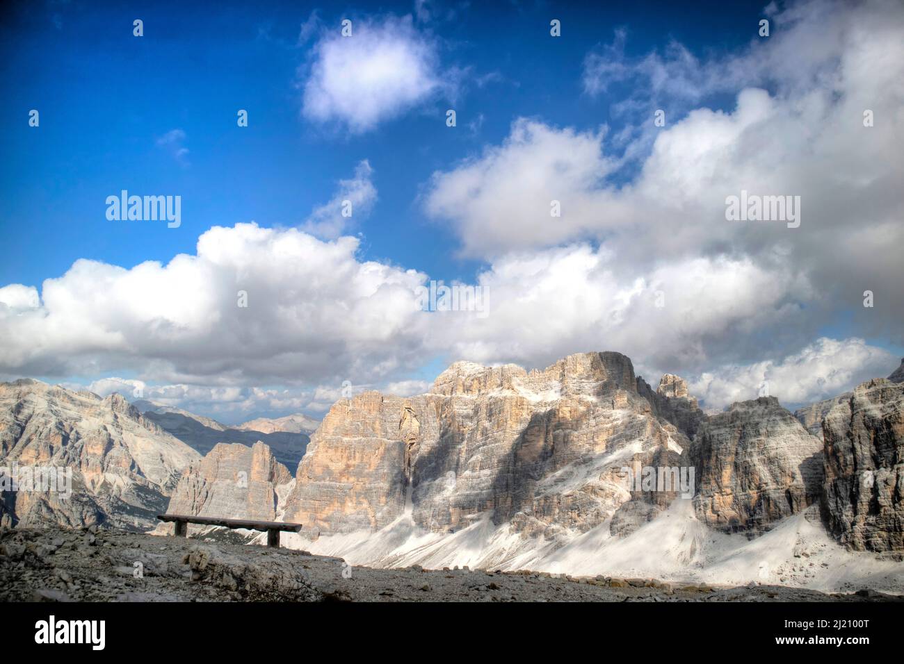 View on the mountain group of the Tofane Dolomites UNESCO World ...