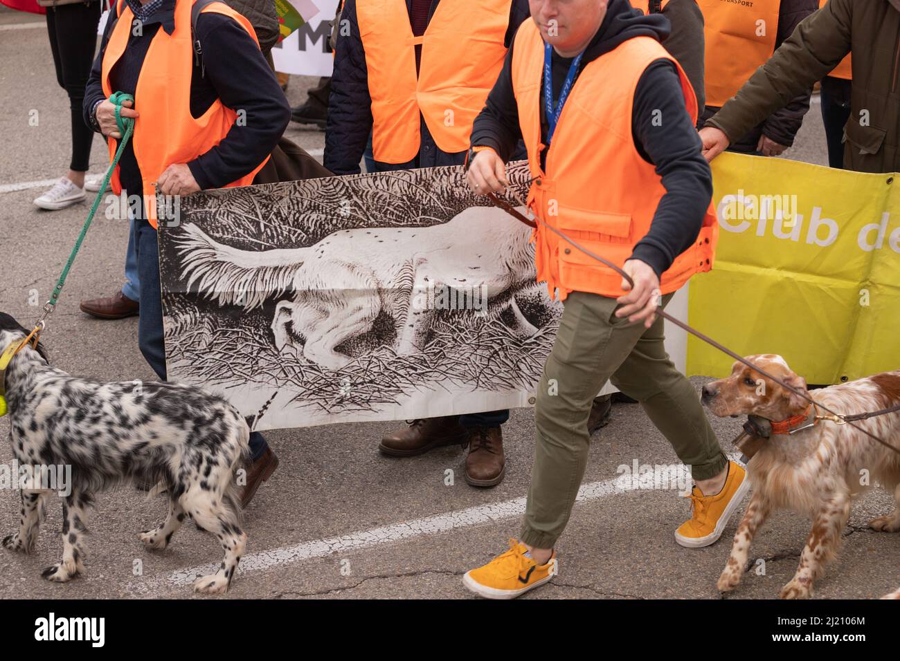 The people with dogs protesting against the government for abusive ...