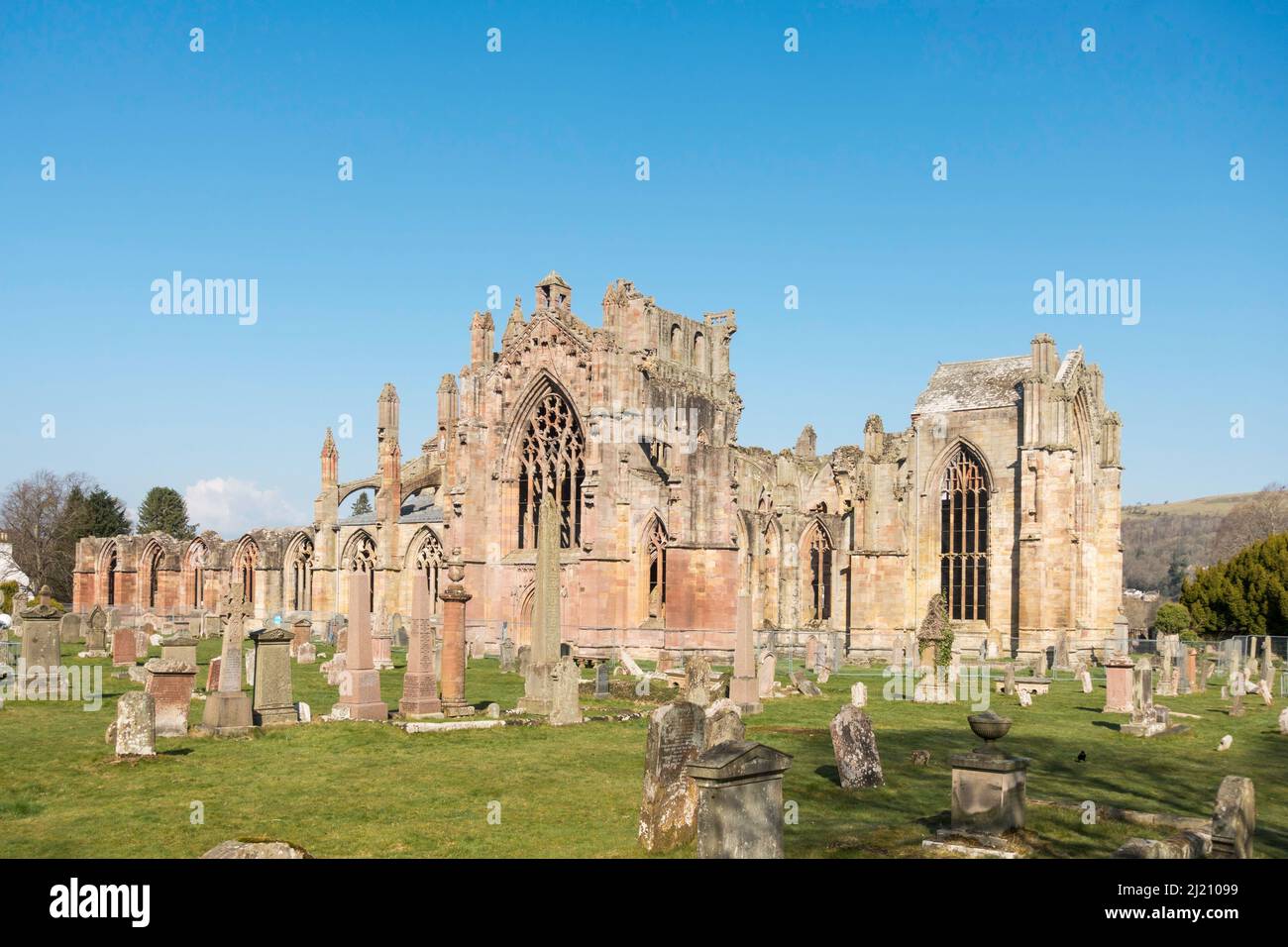 Melrose abbey scotland hi-res stock photography and images - Alamy