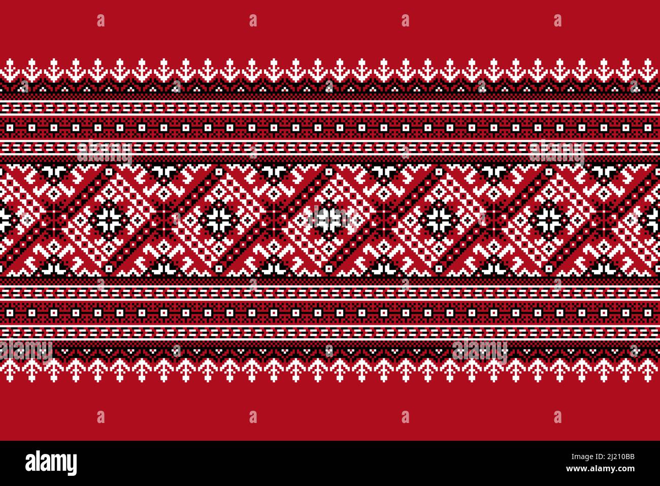 Vector illustration of Ukrainian folk seamless pattern ornament. Ethnic ...