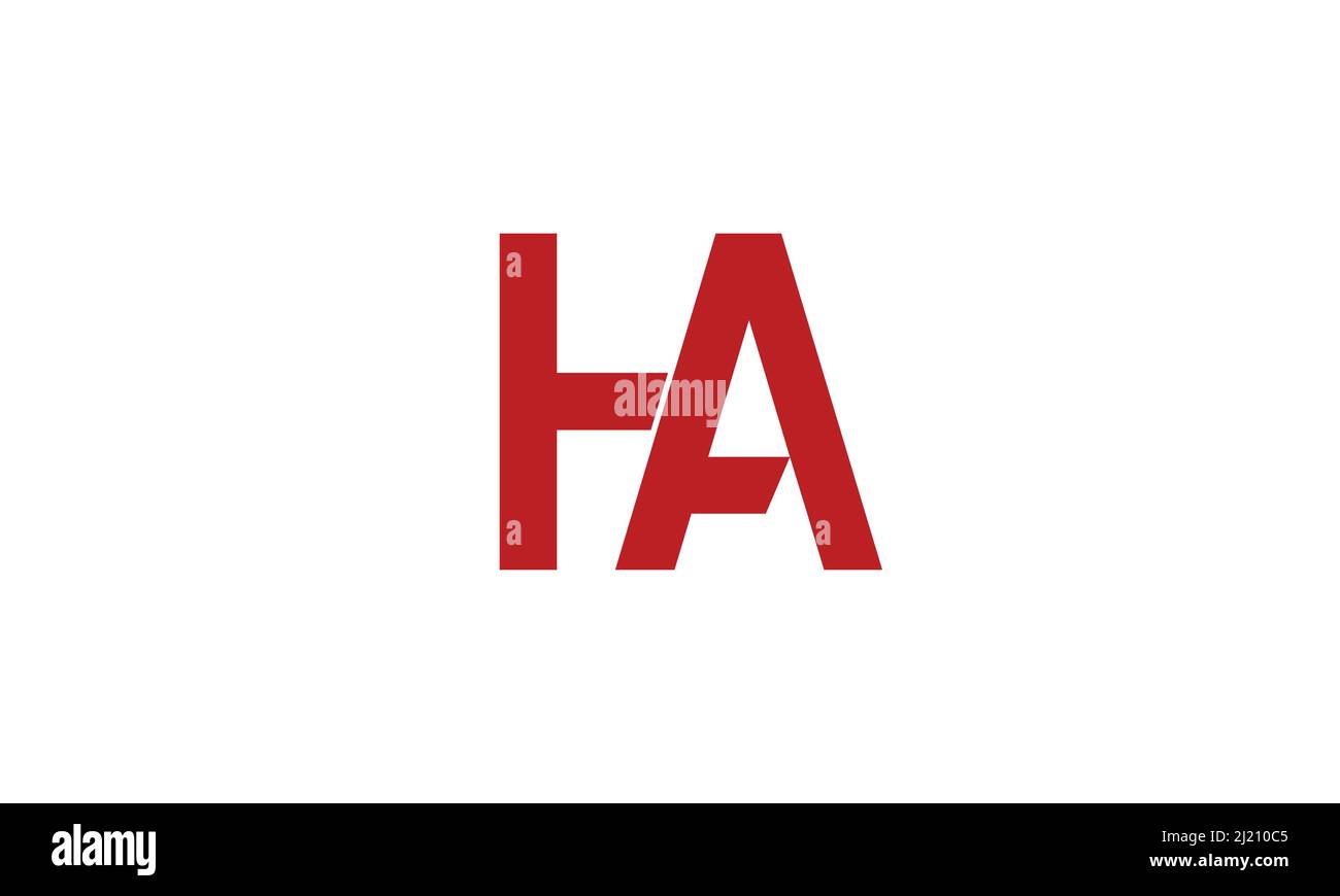 Logo and symbol design with alphabet ah and letters hi-res stock ...