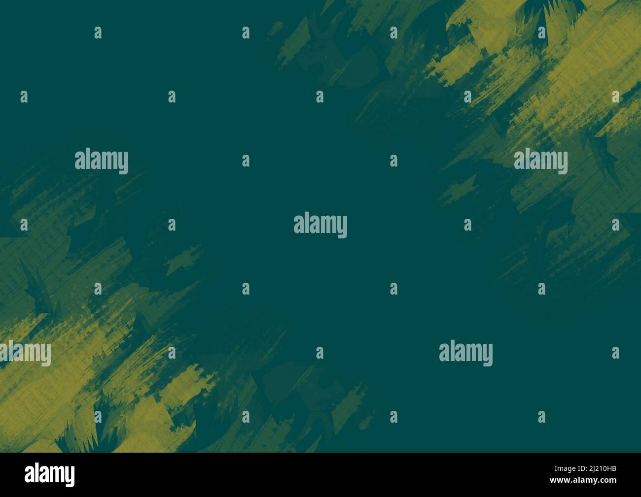 Abstract art background dark green and yellow colors. Watercolor ...