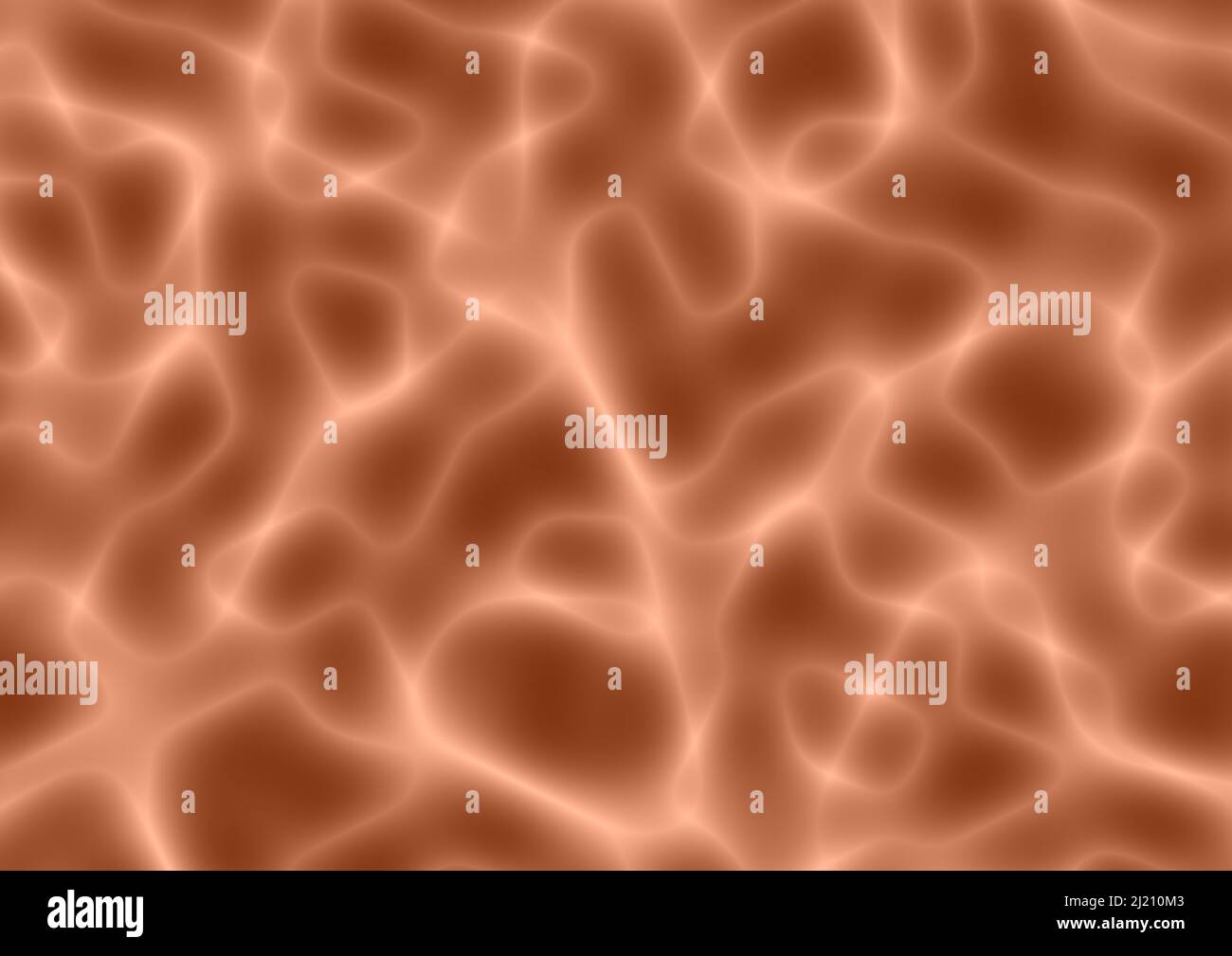 Abstract art dark brown color background with wavy neon bronze lines ...