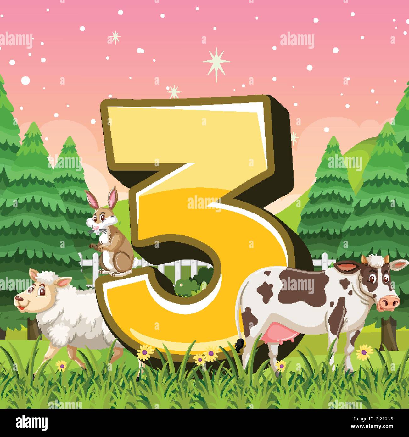 Three attached Stock Vector Images - Alamy