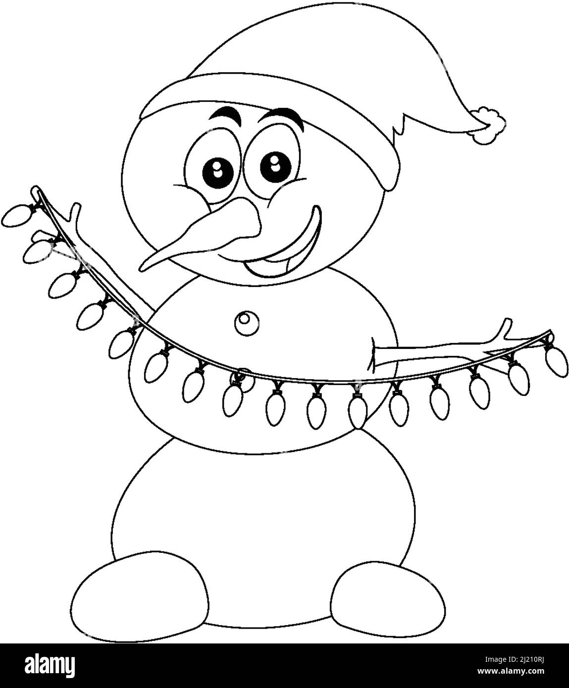 Black And White Snowman Clipart