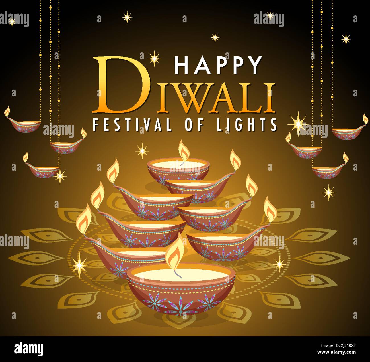 Diwali Indian festival of lights illustration Stock Vector Image & Art ...