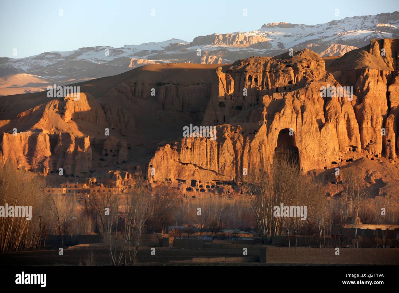 Bamiyan. 17th Mar, 2022. Photo taken on March 17, 2022 shows the site ...