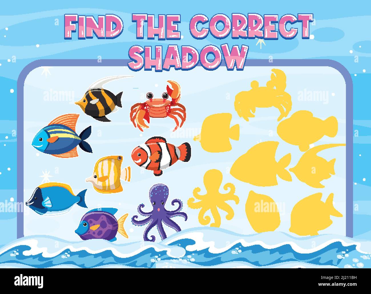 Find the correct shadow, shadow match worksheet for kindergarten ...