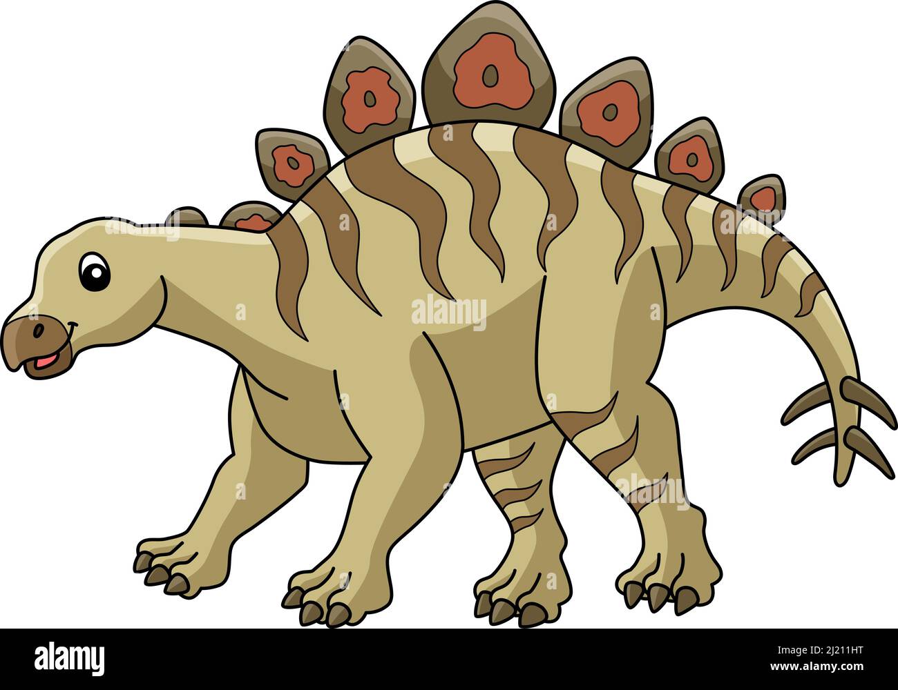 Hesperosaurus Dinosaur Cartoon Colored Clipart Stock Vector Image & Art ...