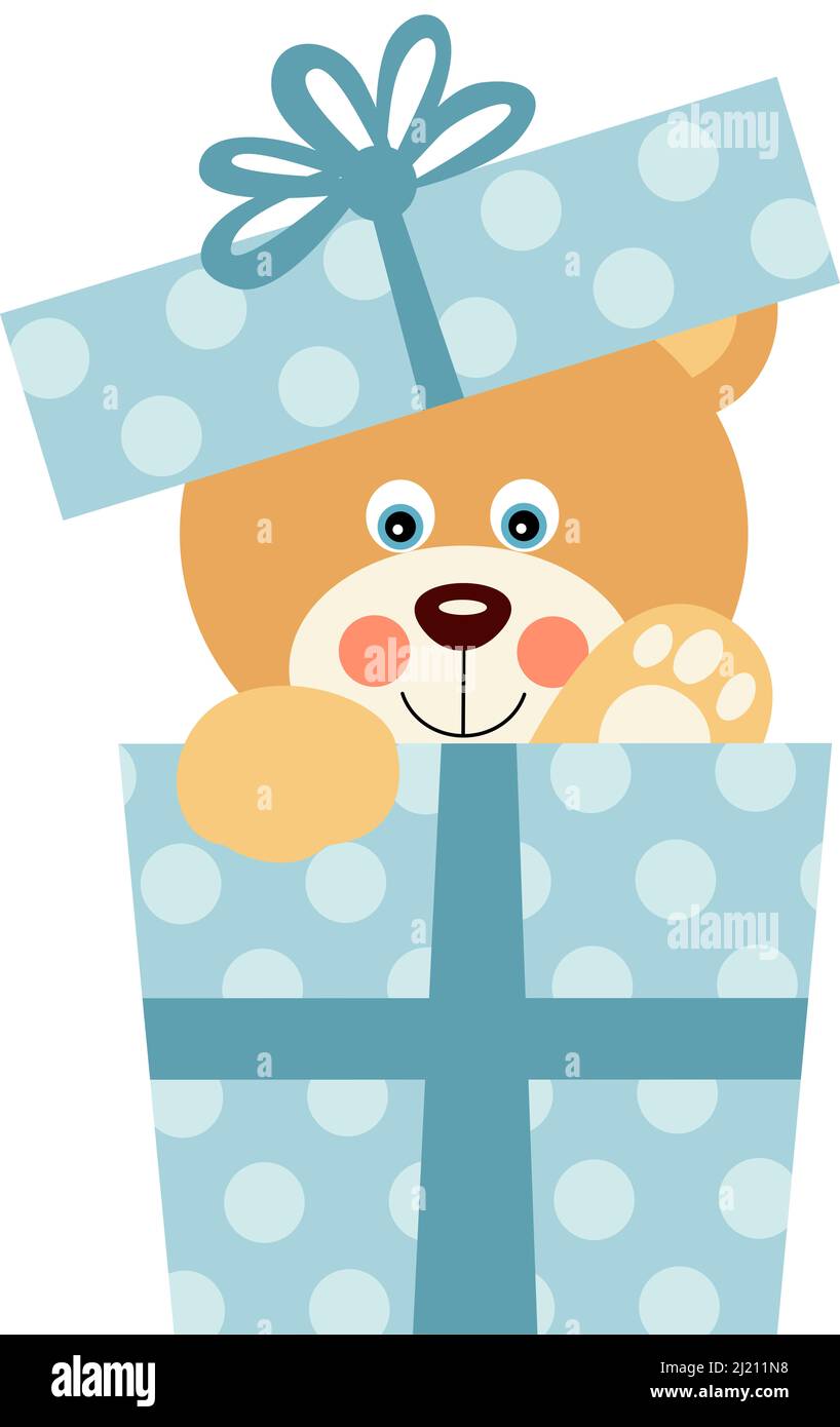 Baby Boy Teddy Bear Cartoon