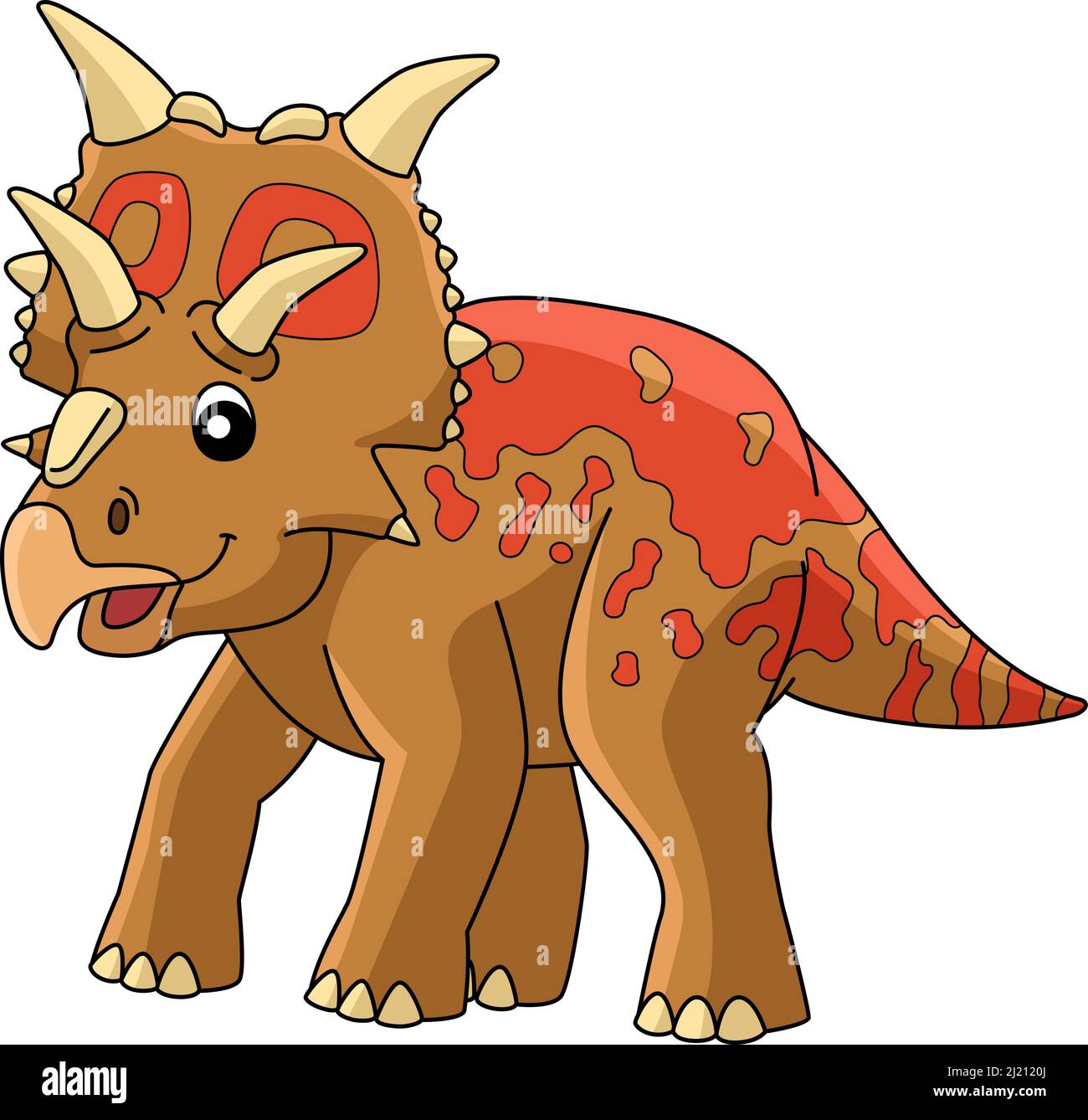 Xenoceratops Dinosaur Cartoon Colored Clipart Stock Vector Image & Art ...