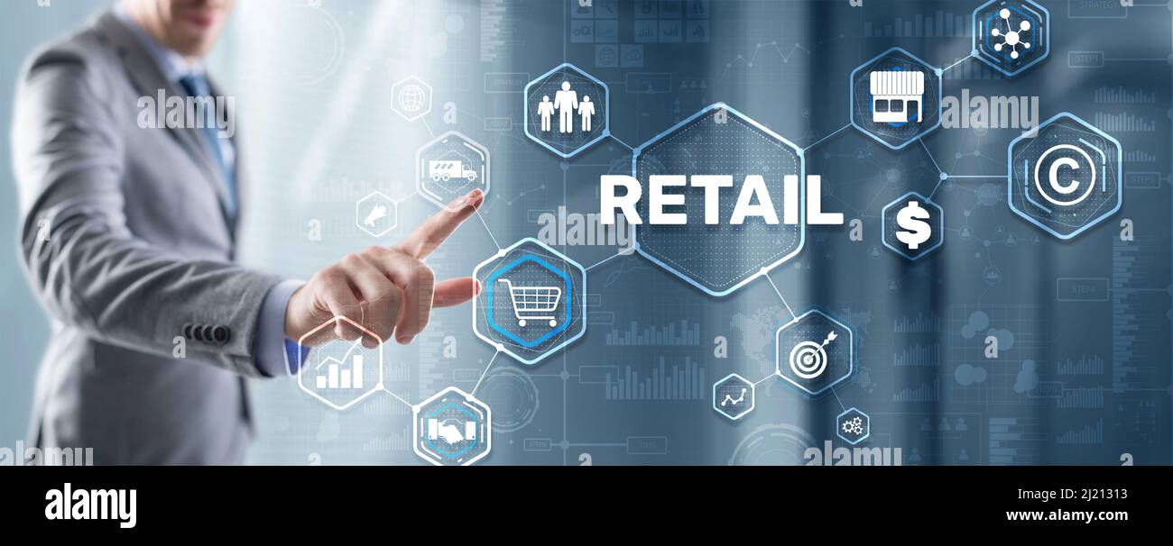 Retail concept marketing channels E-commerce Shopping automation on ...