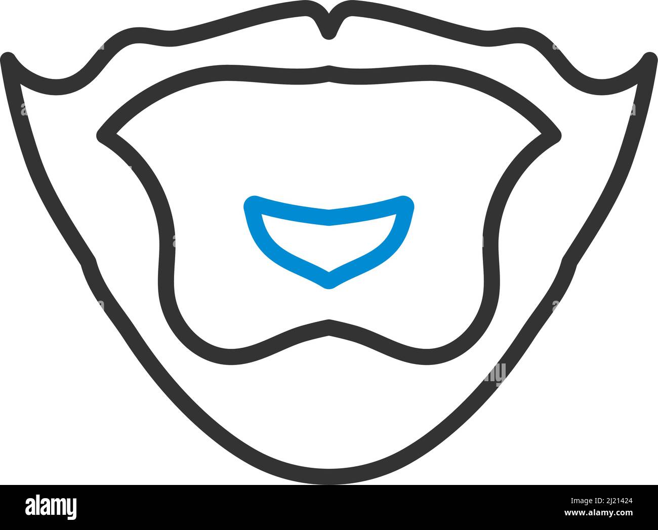 Goatee Icon. Editable Bold Outline With Color Fill Design. Vector ...