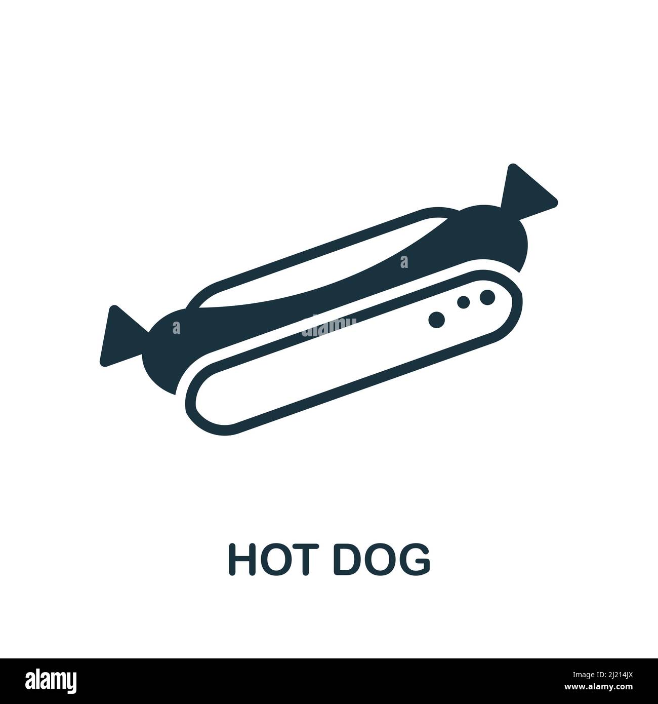 Hot Dog icon. Monochrome simple Hot Dog icon for templates, web design ...