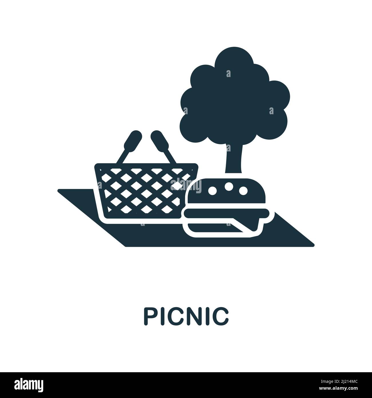 Picnic icon. Monochrome simple Picnic icon for templates, web design ...