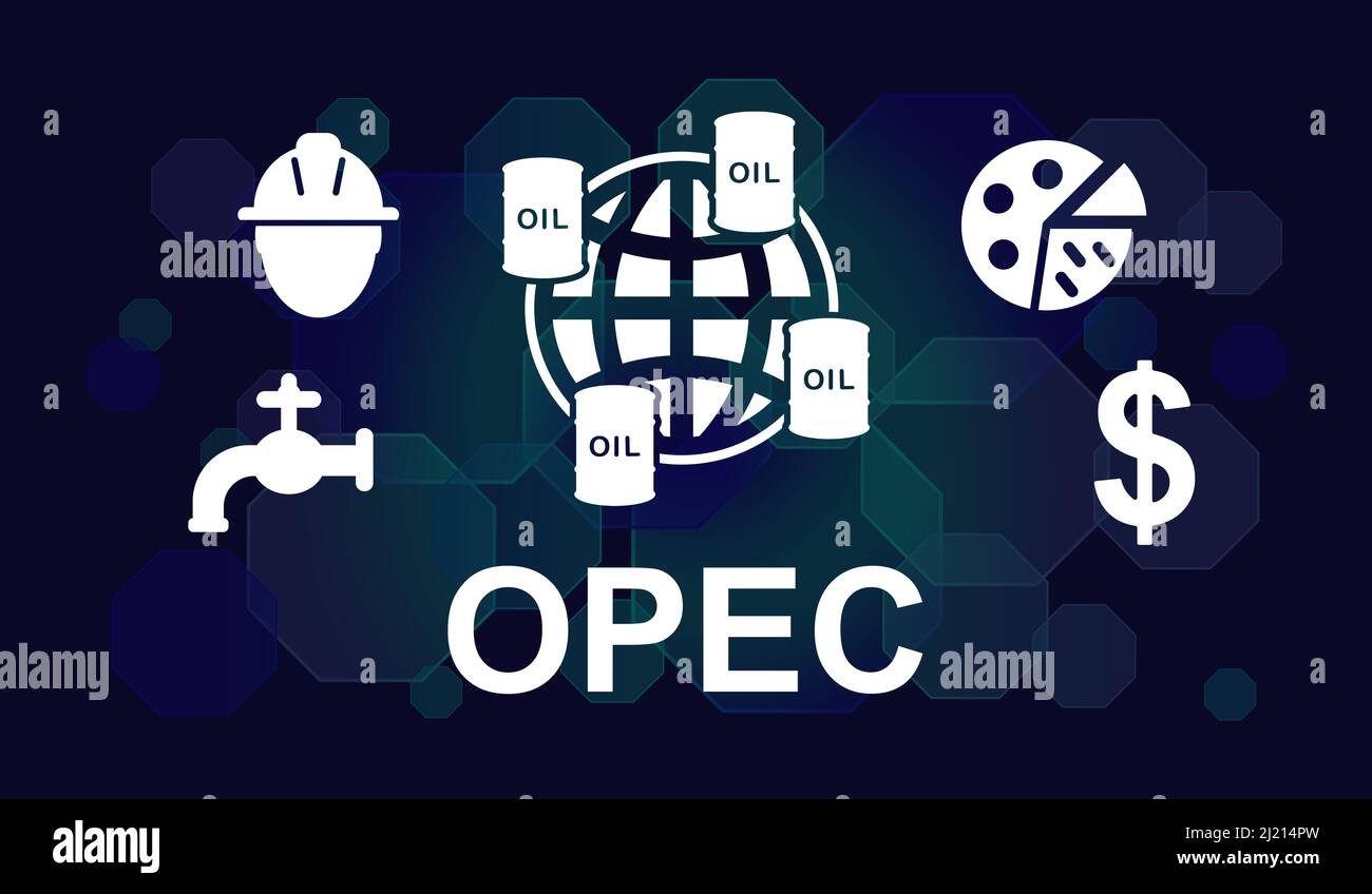Illustration of an opec concept Stock Photo - Alamy