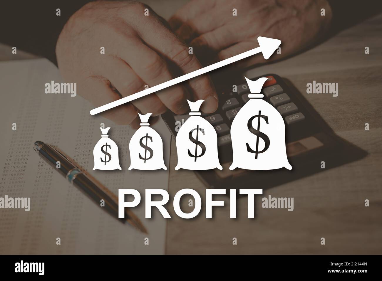 Profit concept illustrated by a picture on background Stock Photo - Alamy